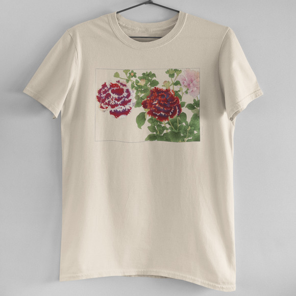 Tops | Vintage Petunia Flowers Natural Tee | Poshmark